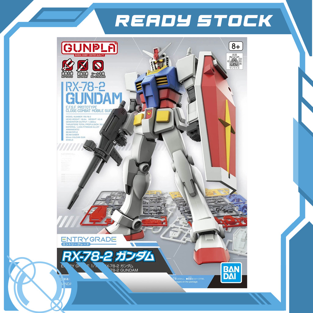 EG 1/144 RX-78-2 Gundam Bandai Gundam Plastic Model Kit Hobby Goods ...