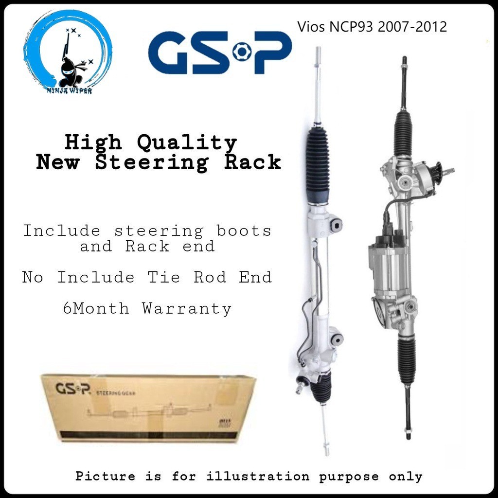 GSP Power Steering Rack Set - Toyota Vios NCP93 2007-2012 ( 6Month ...