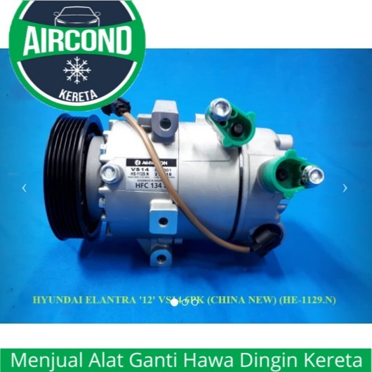 HYUNDAI ELANTRA '12 VS14 6PK (NEW) COMPRESSOR HE-1129.N ACK | Shopee ...