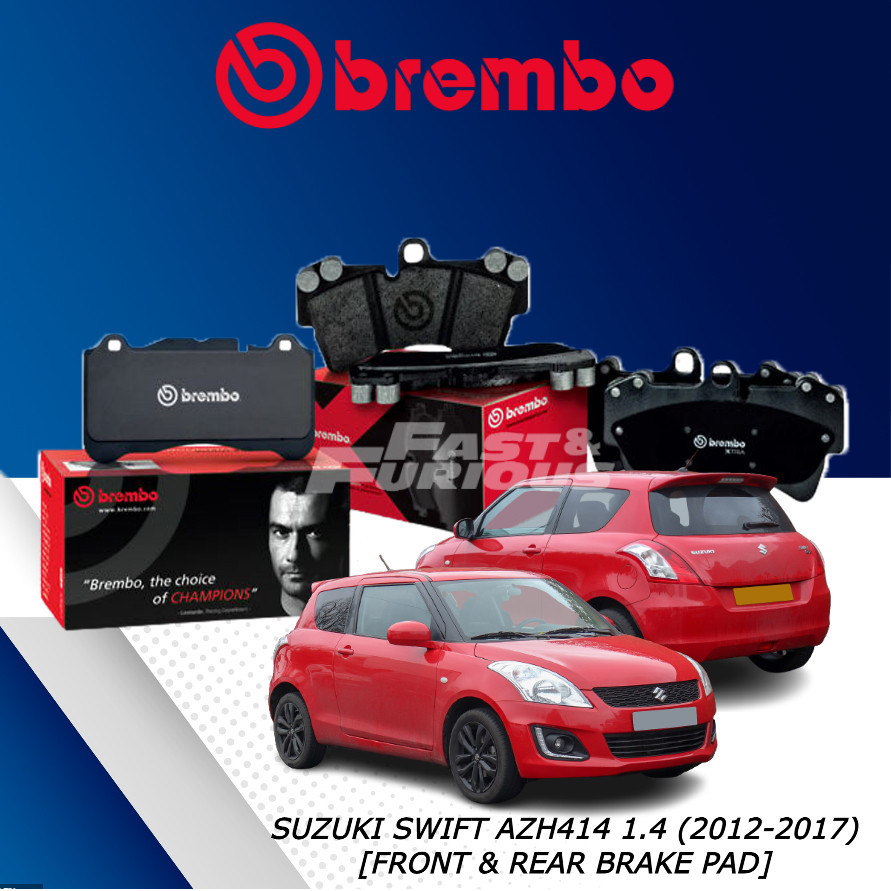 BREMBO SUZUKI SWIFT AZH414 1.4 (2012 - 2017) BRAKE PAD FRONT (DEPAN ...