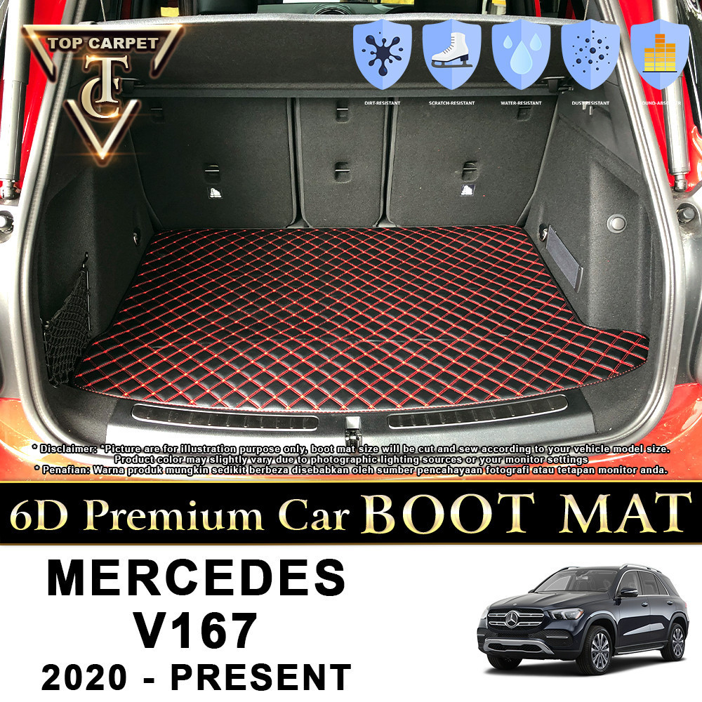 Top Carpet MERCEDES GLE-CLASS V167 (2020 - 2025)Car Boot Mat PU Leather ...