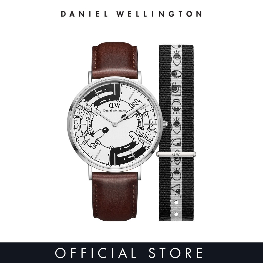 Steven Harrington x DW Set - Classic 40mm BW + Nato Strap 20mm - Black ...