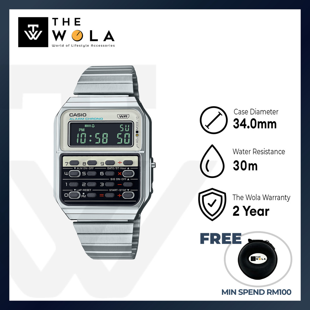 (2 Years Warranty) Casio Vintage Heritage Colors CA-500WE Men Digital ...