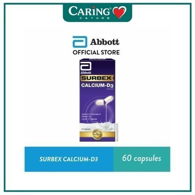 ABBOT SURBEX CALCIUM D3 (60S) (CARING PHARMACY) | Shopee Malaysia