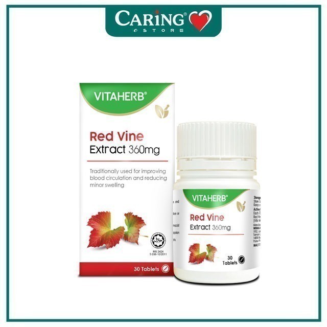 VITAHERB RED VINE EXTRACT 360MG TABLET 30S | Shopee Malaysia