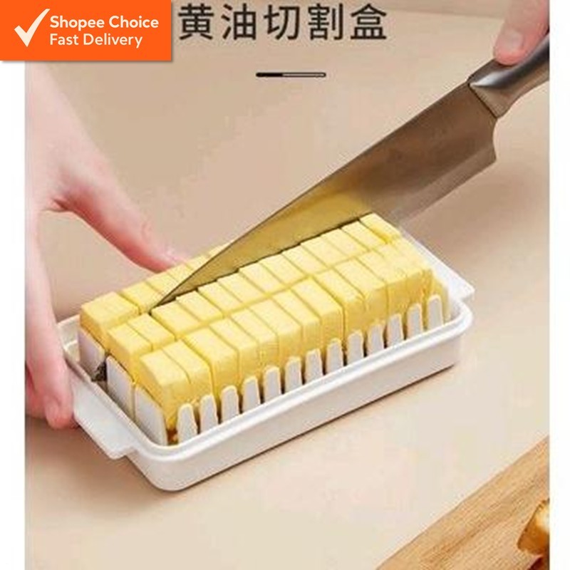 HAHO Butter Cutting Tray Storage Box Cheese Cube Cut Slice Butter ...
