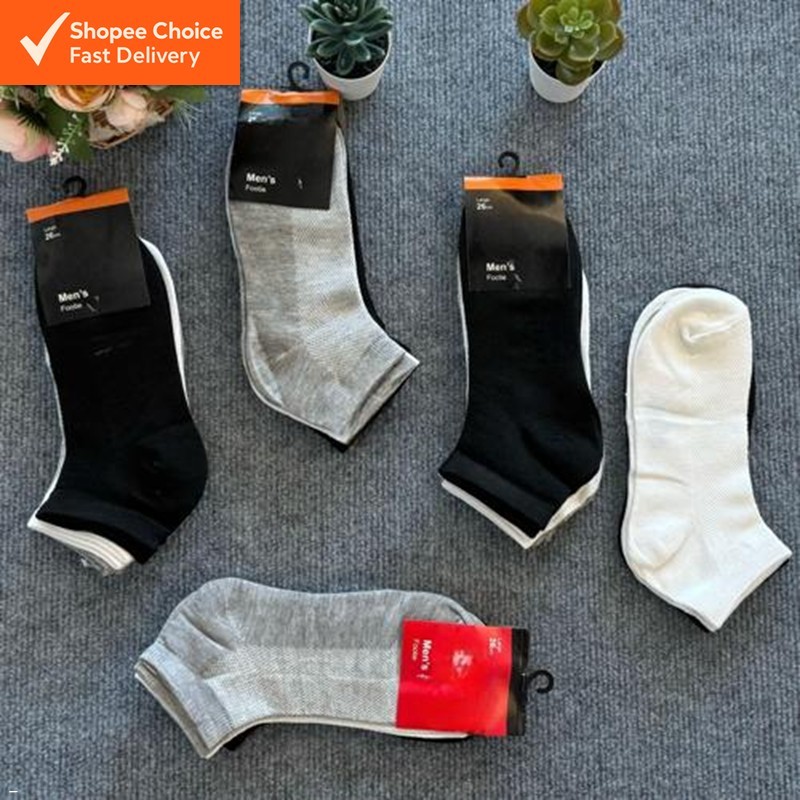 [Shopee Choice] [Random 3 Pairs] Socks Cotton Running Sport Socks Men ...