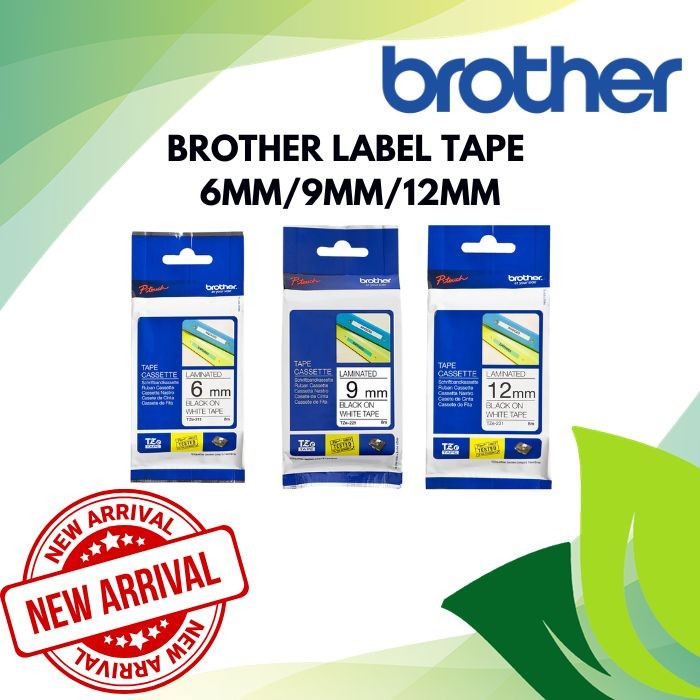 BROTHER TZe ORIGINAL LAMINATED LABEL TAPE (6MM/9MM/12MM) | Shopee Malaysia
