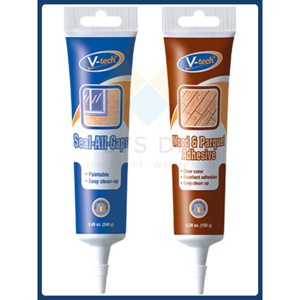 V-Tech Pelekat Kayu & Parket l VT-123 Seal-All-Gaps VT-124 Wood & Parquet Adhesive Household ...