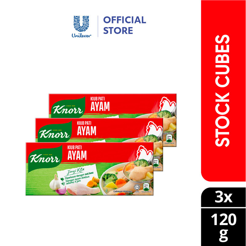 Knorr Seasoning Cube Chicken 12 Cubes 120g x 3 | Shopee Malaysia