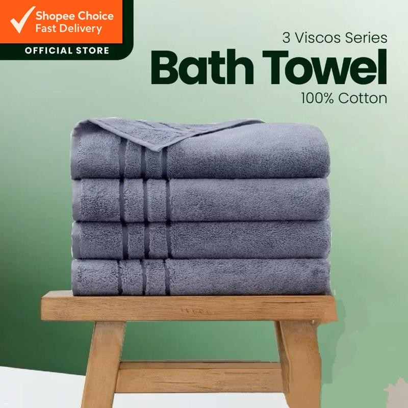[ Extra Large ] 3Viscos Series 100% Cotton Bath Towel Tuala Hotel Mandi ...