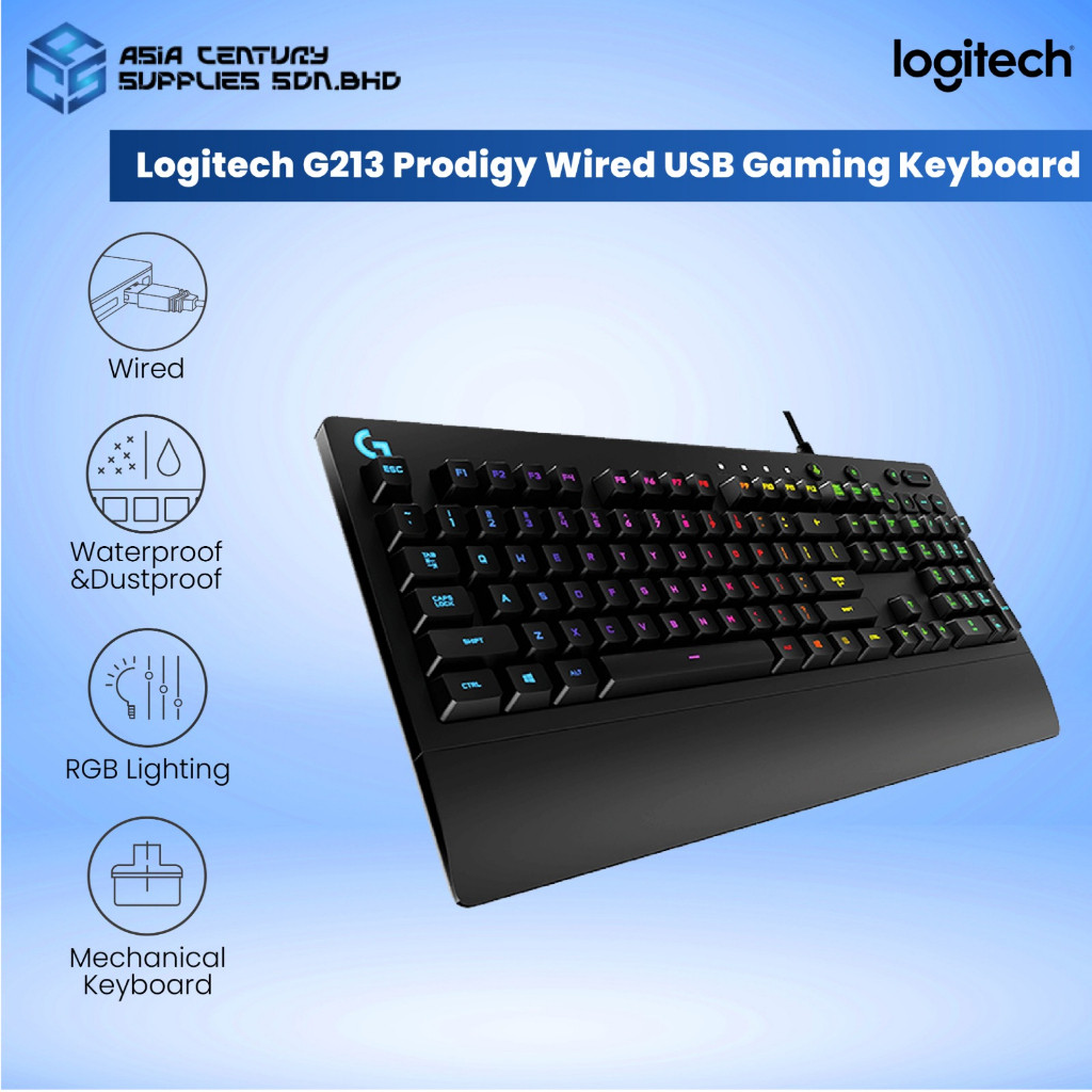 Logitech G213 Gaming Keyboard with LIGHTSYNC RGB Lightning, Onboard ...