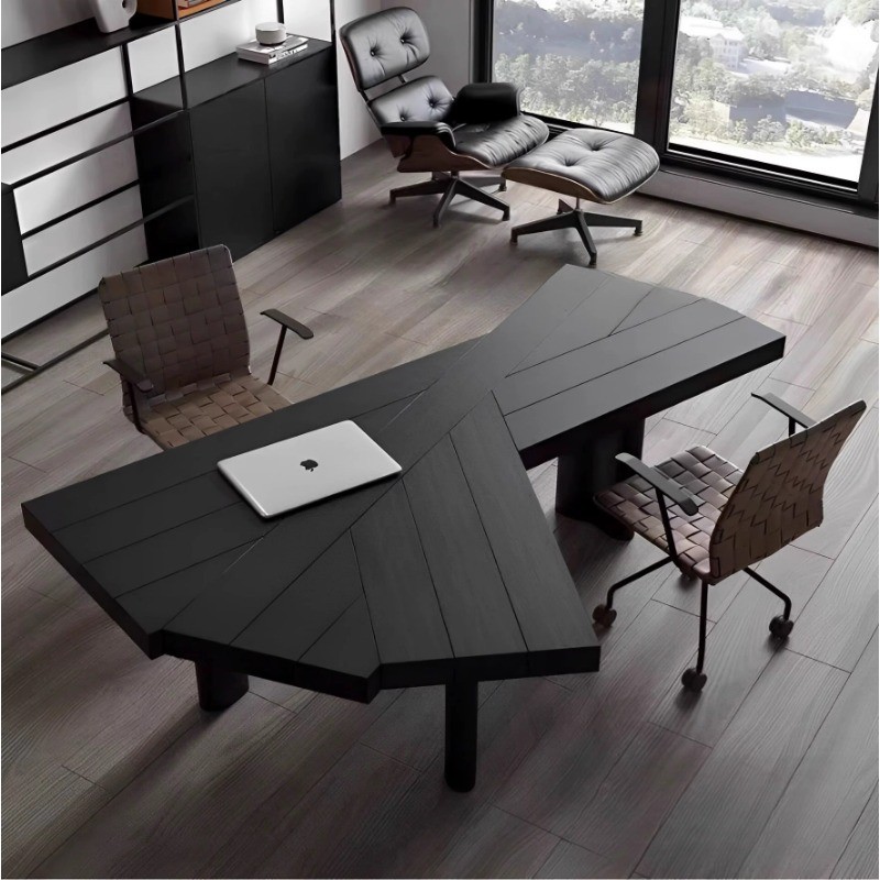 HY-6/Designer Creative Solid Wood Office Desk Minimalist Design Light ...