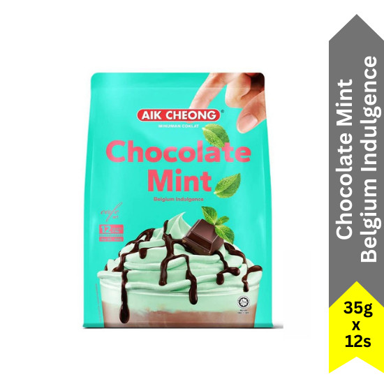 AIK CHEONG Chocolate Mint Belgium Indulgence Cafe Art 456g (38g x 12s ...