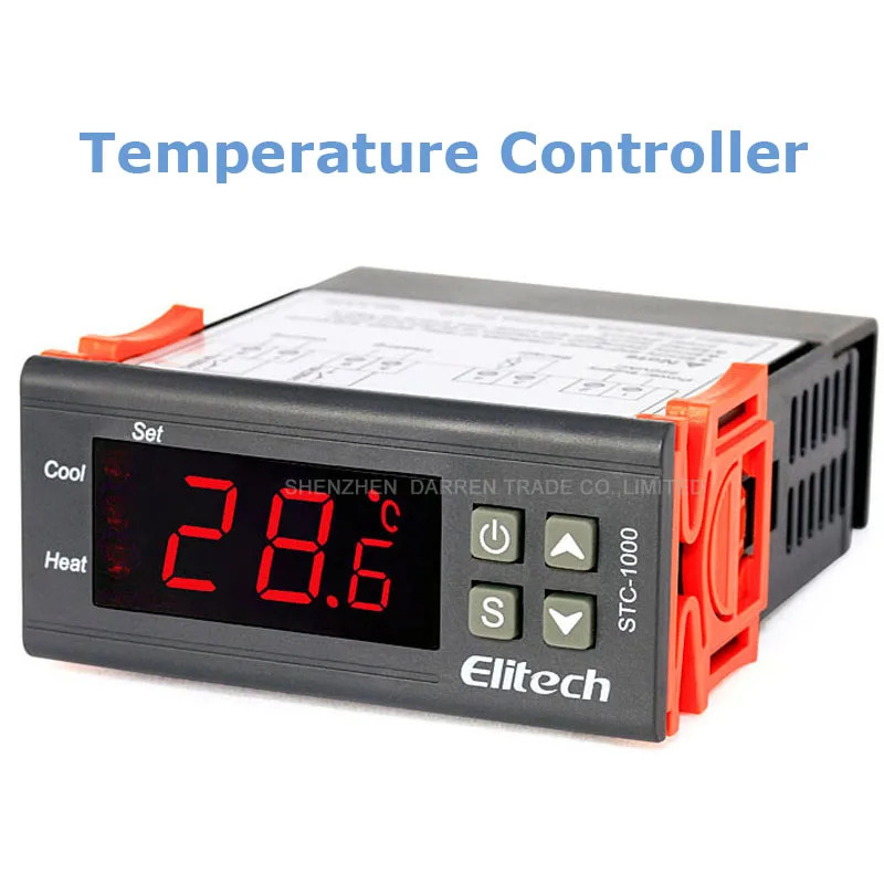 Digital Temperature Controller Thermostat Thermoregulator incubator Relay LED 10A Heating ...