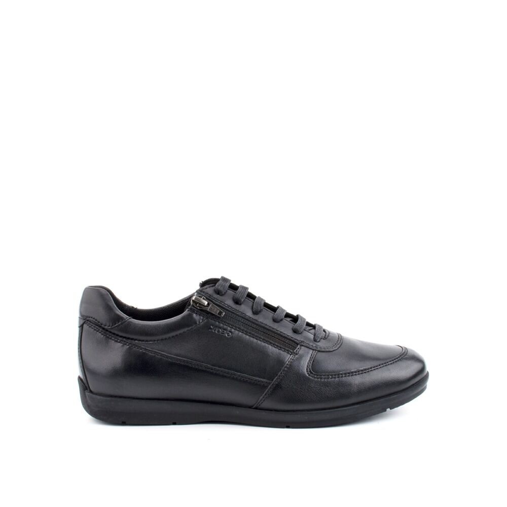 GEOX Men Adrien Lace Up Leather Shoes - Black U267VC-000LM-C9999F2 ...