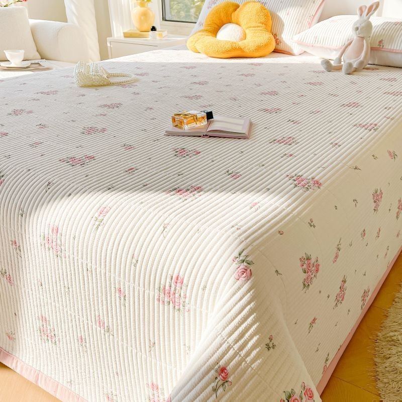 MY 3 IN 1 INS Style Floral Print Bedspread Set Quilting Blanket ...