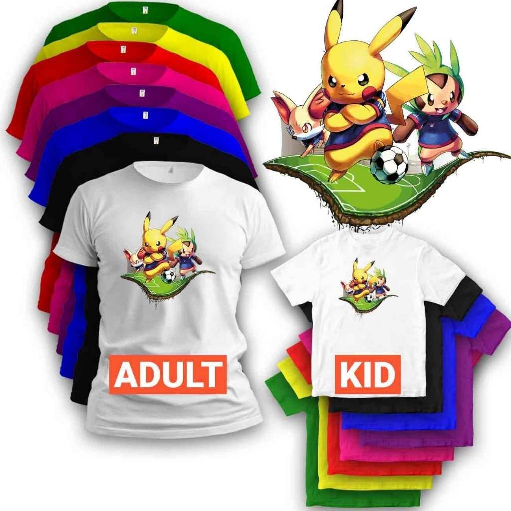 Pokemon Pikachu Football Fifa World Cup Kid T Shirt Cotton Viral Kemaja ...