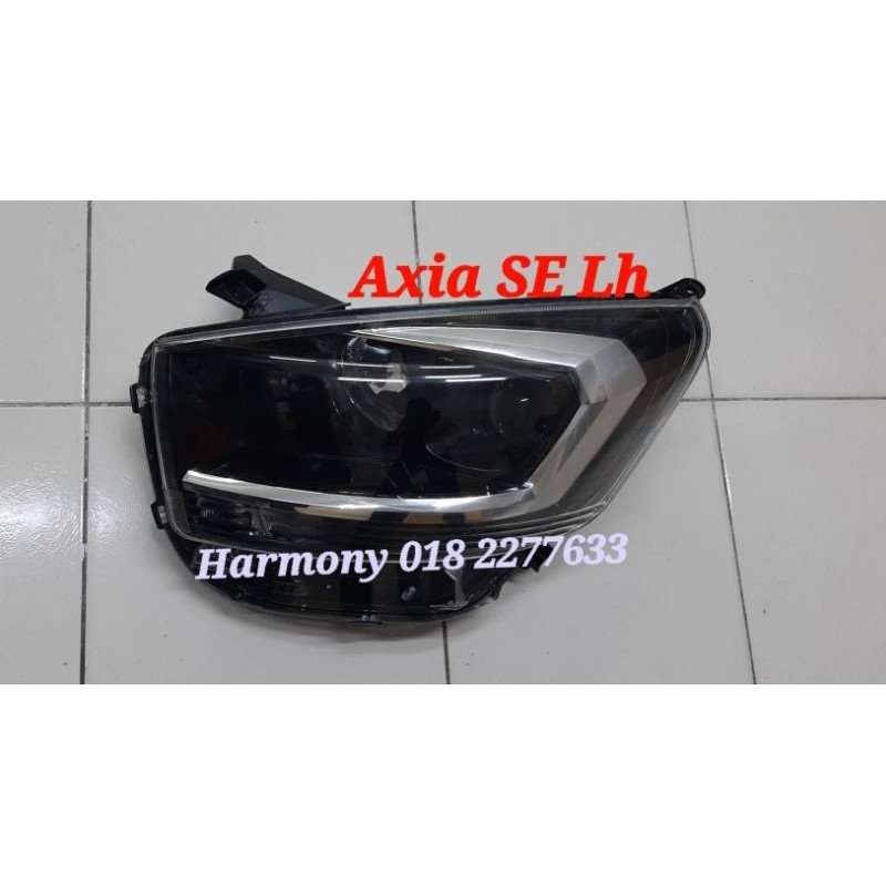 ORIGINAL Perodua Axia SE Advance FL 2017-2022 Headlamp. USED, xda pecah ...