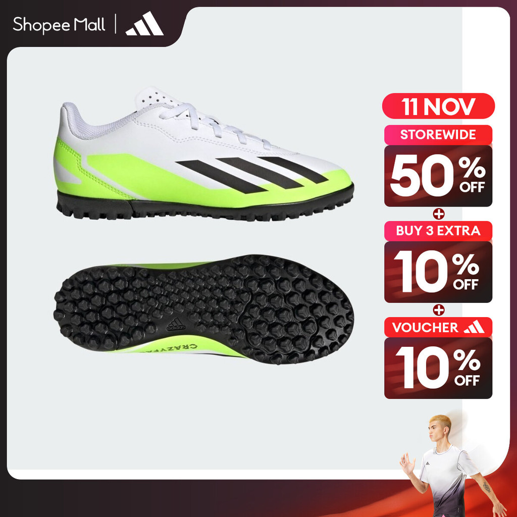 adidas Football X Crazyfast.4 Turf Boots Unisex White IE4066 | Shopee ...