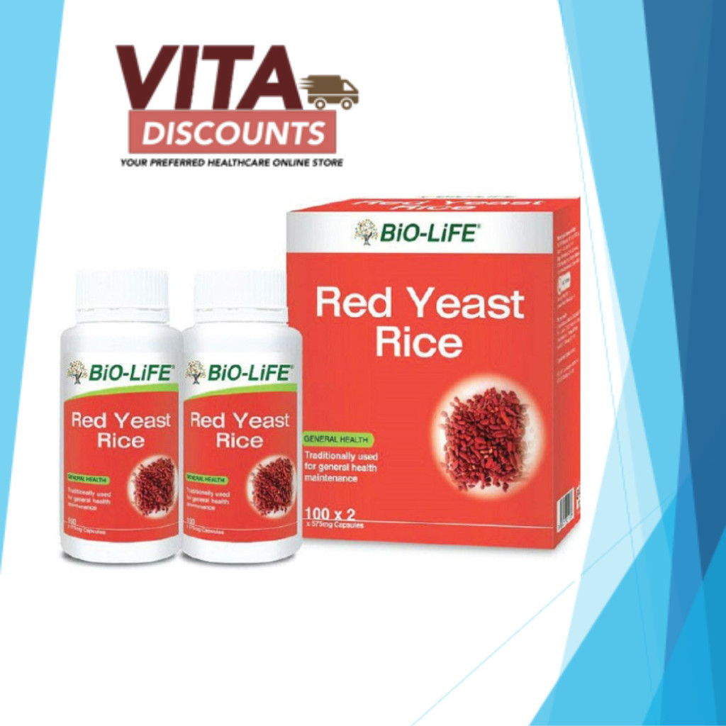 BIO-LIFE RED YEAST RICE CAPS 100S PACK-OF-2 EXP03/2026 | Shopee Malaysia