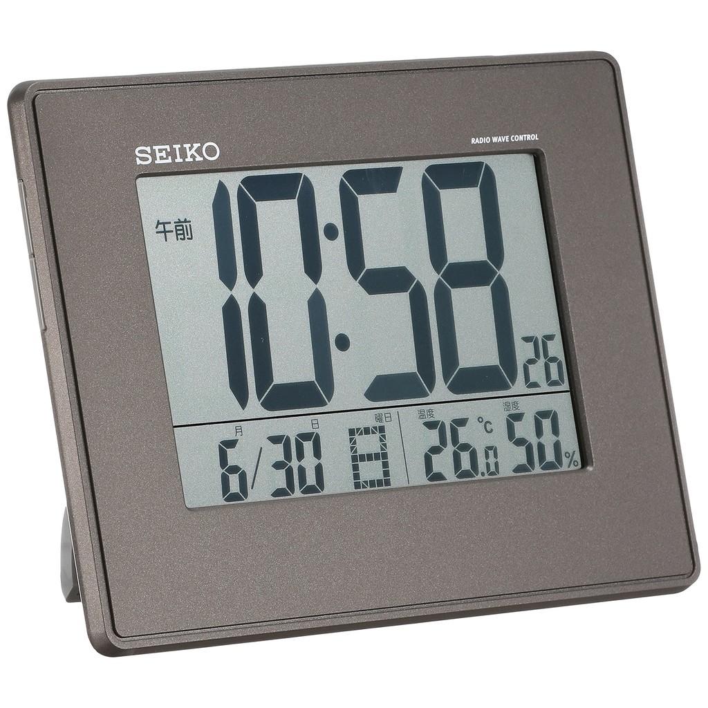 Seiko Clock Alarm Clock Radio Digital Hanging Calendar Temperature ...