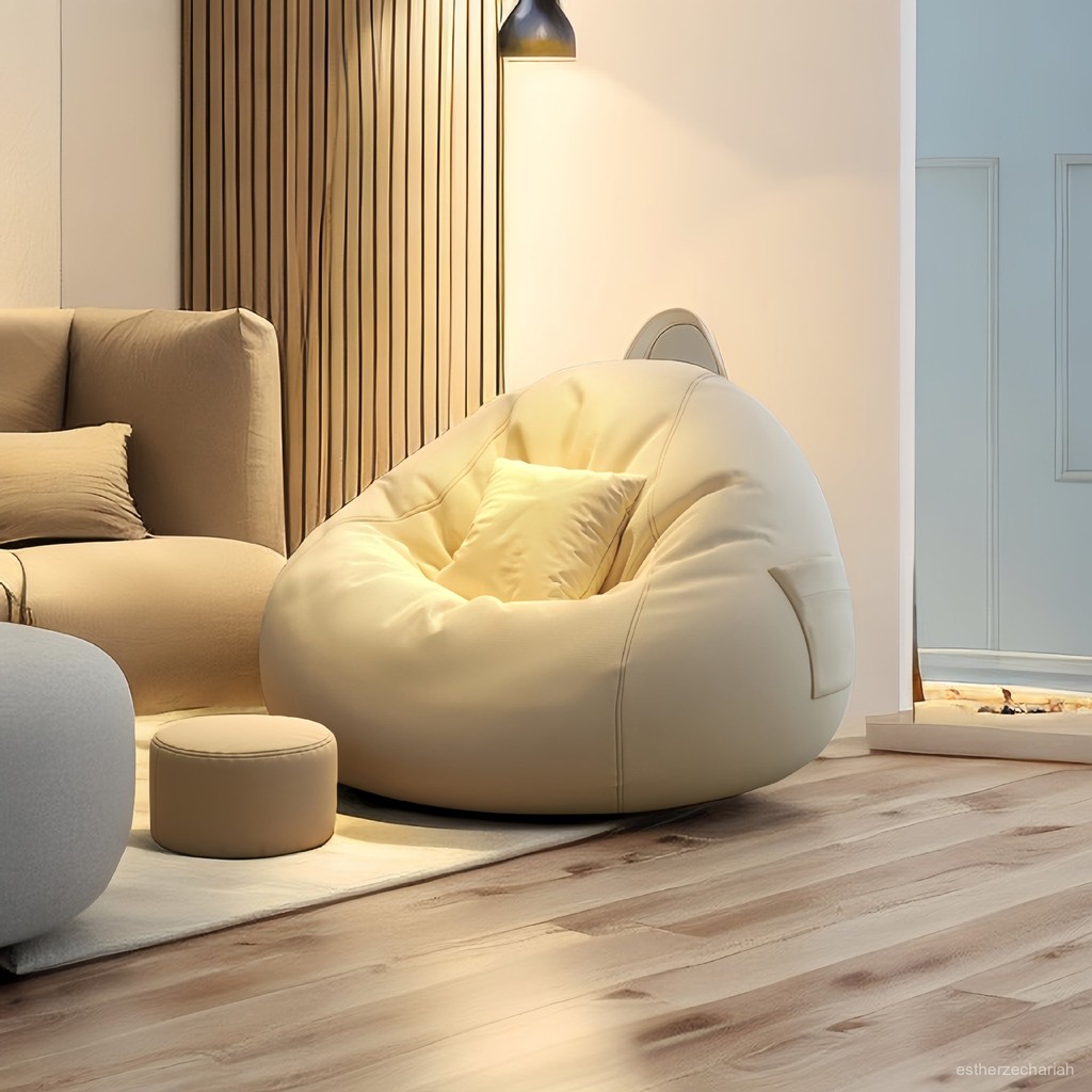 J-H/Lazy Sofa Can Lie and Sleep Bean Bag Sofa Lazy Recliner Living Room ...