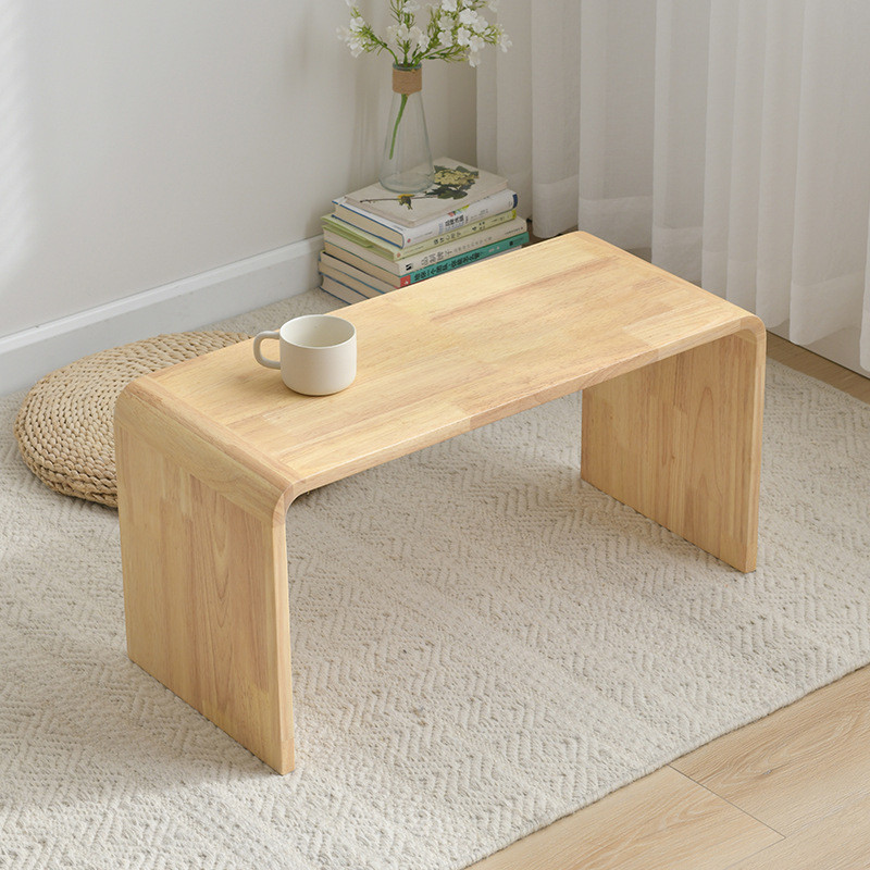 J-H/Solid Wood Movable Balcony Bed Coffee Table Sofa Side Table c Type ...