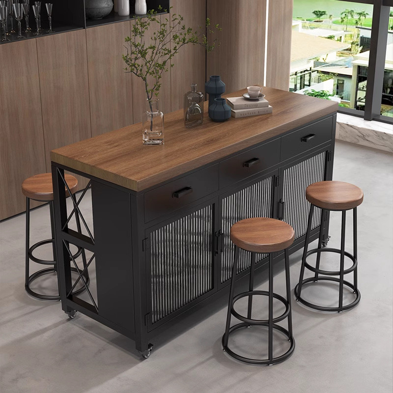 J-H/Movable Island Cabinet Separate Cooking Side Table Small Apartment ...