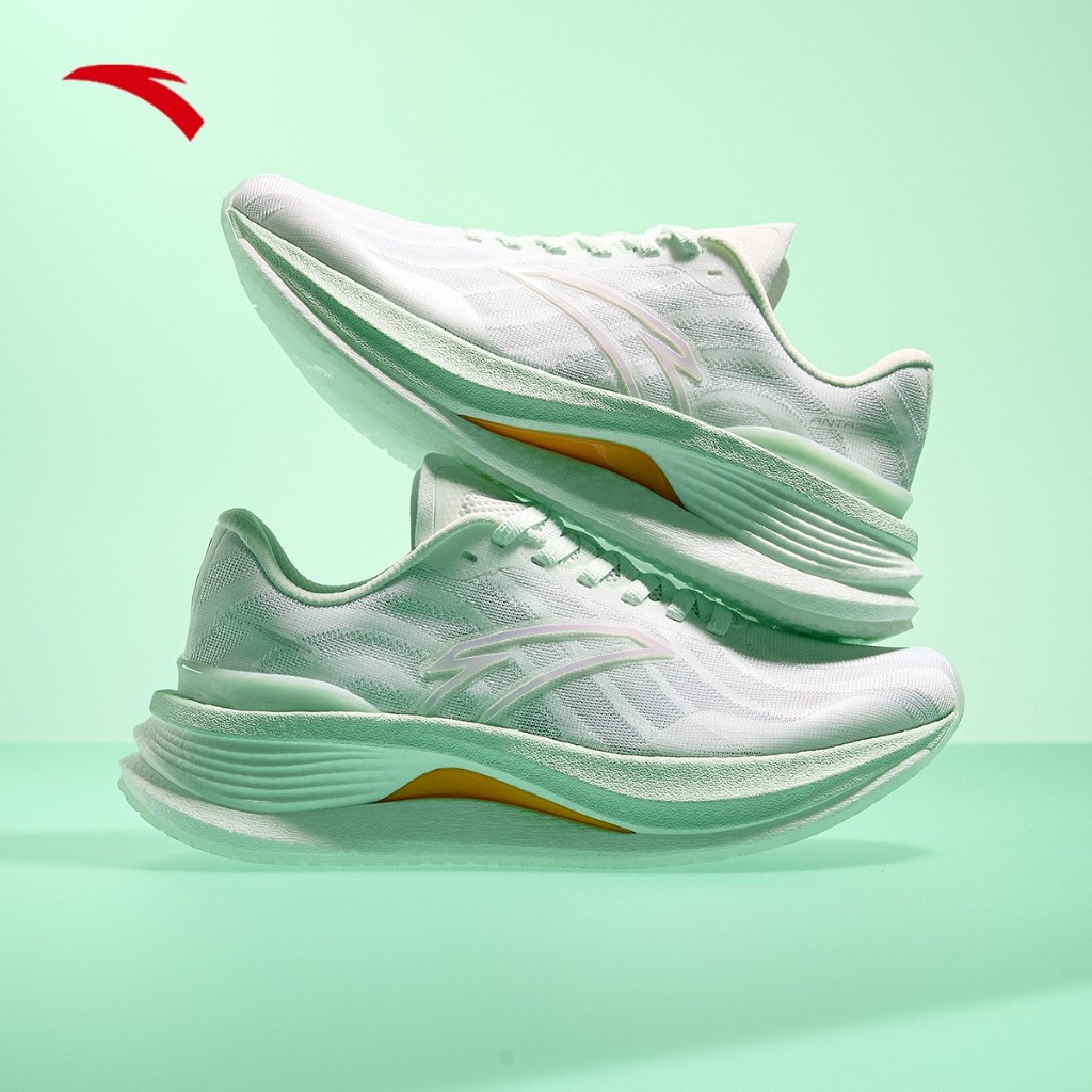 ANTA Women G21 PRO Running Shoes 1224B5561-1- Paper White/ Light green ...