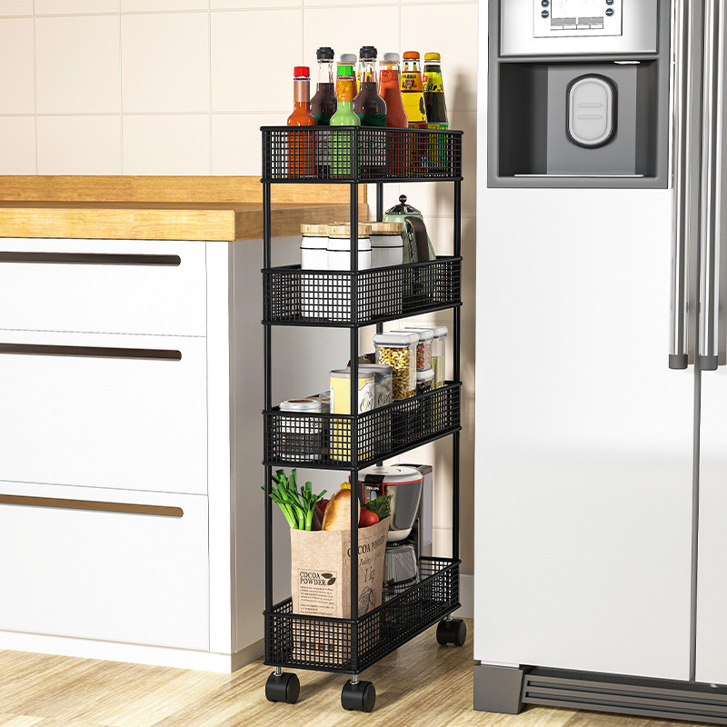 J-H/1MAP Narrow Gap Storage Rack for Kitchen, Refrigerator Side ...