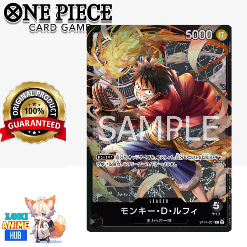 ORIGINAL Monkey.D.Luffy Leader ST14-001 L optcg one piece card | Shopee Malaysia