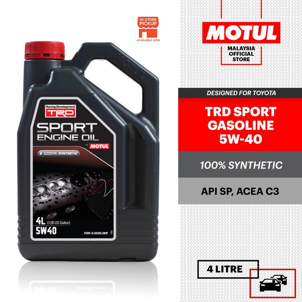 MOTUL TRD Sport Gasoline 5W40 – Minyak Enjin Petrol Toyota Berprestasi ...