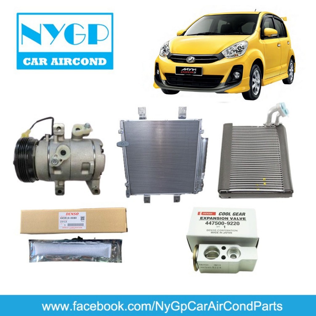 ⬆️SET NEW ⬆️ Myvi Lagi Best set Air cond 5 Part COMPRESSOR CONDENSER ...