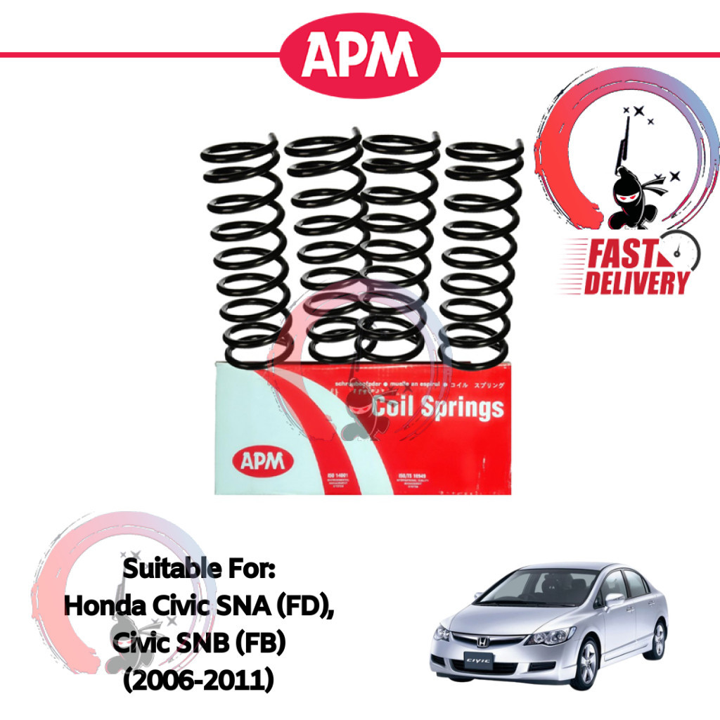 APM Honda Civic SNA/B (FD) Standard Coil Spring Left & Right (2 PCS ...