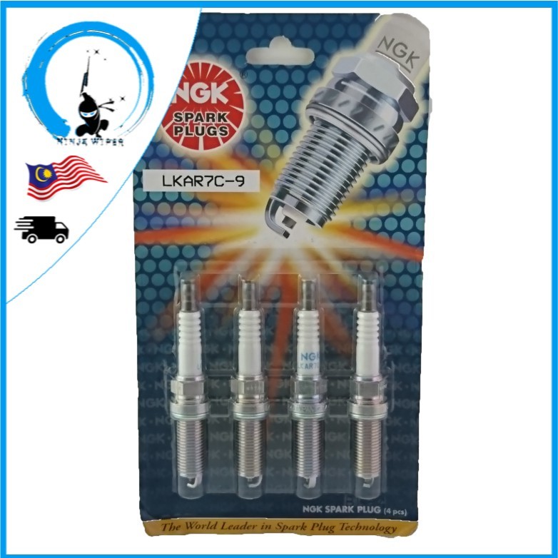 100% ORIGINAL NGK SPARK PLUG LKAR7C-9 (4PCS) - Proton Iriz Saga Persona VVT Savvy Perodua Bezza ...