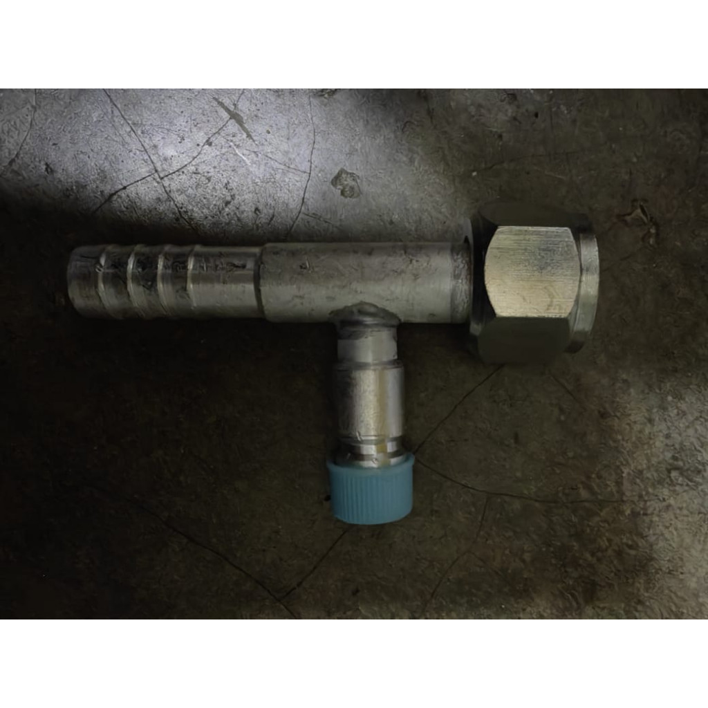 FITTING 5/8 FLARE 180 WITH VALVE-R134 universal modify modified van ...
