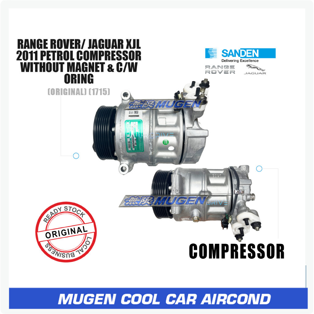MGC ORIGINAL SANDEN RANGE ROVER/ JAGUAR XJL 2011 PETROL COMPRESSOR W/O ...