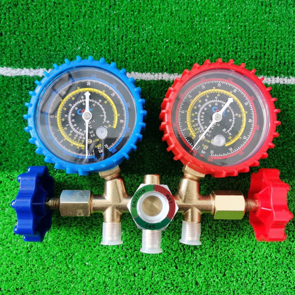 ( R12 404 R134a R22 R134 R32 R410 ) Manifold Gauge SET GAS METER AIR ...