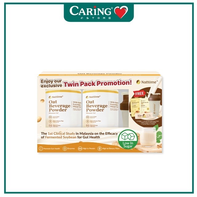 NATTOME OAT BEVERAGE POWDER 500G 2S + PREMIUM | Shopee Malaysia