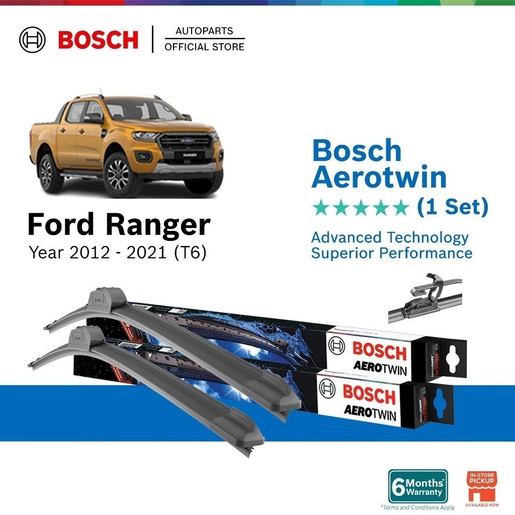 Bosch Aerotwin Retrofit U Hook Wiper Set for Ford Ranger T6 (24"/16 ...