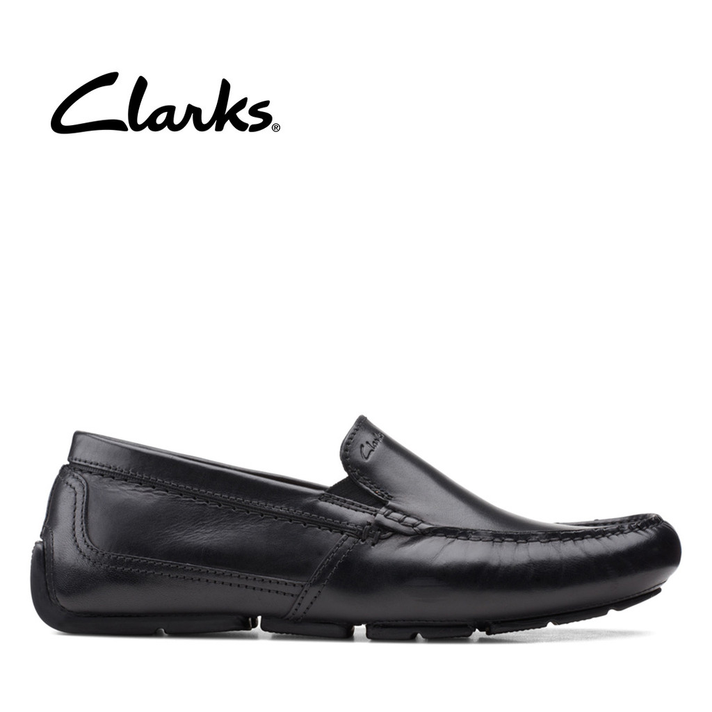 Clarks Mens Markman Plain Black Leather Kasut Lelaki | Shopee Malaysia