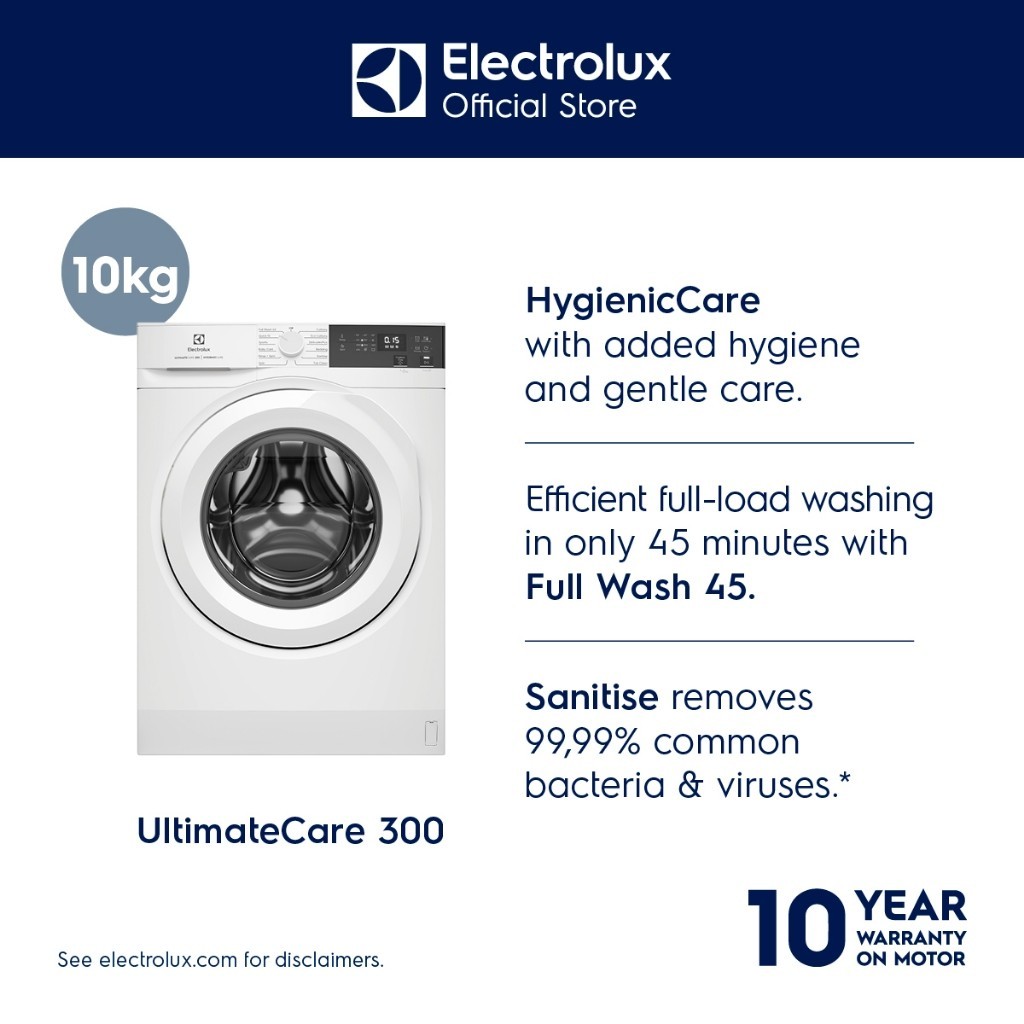 Electrolux 10.0kg Front Load Washing Machine - UltimateCare 300 ...