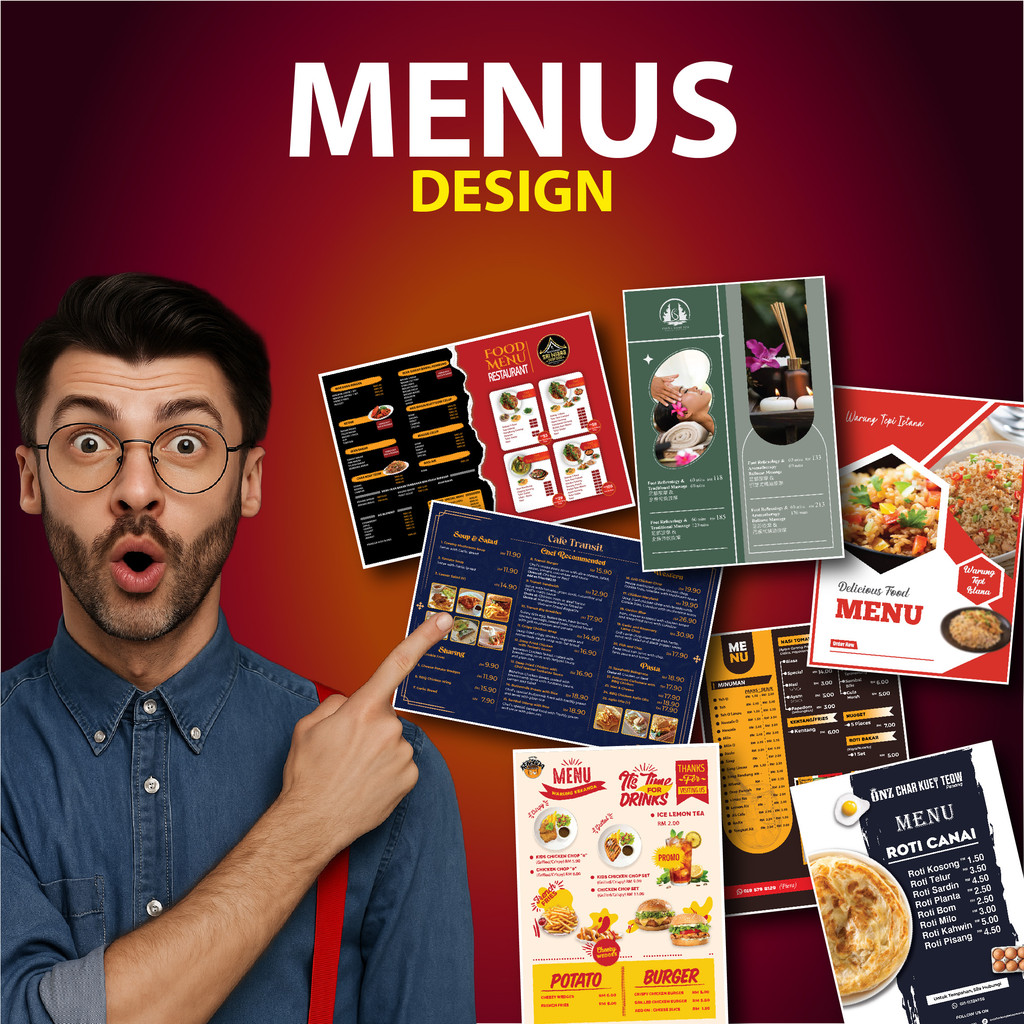 Menu Design/Menu Card/Design Service/Menu of Services/Design/Spa/Saloon ...
