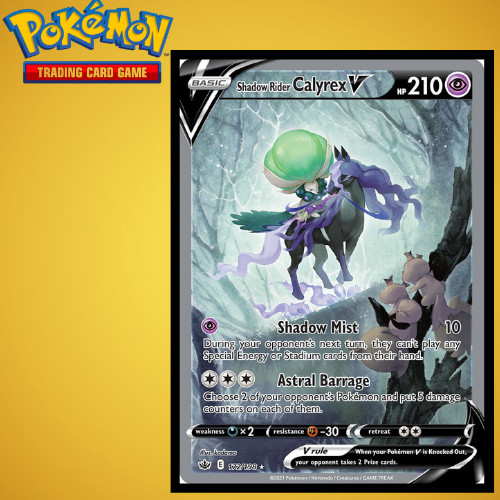 shadow rider calyrex v 172/198 tier Gold pokemon card game tcg ptcg ...
