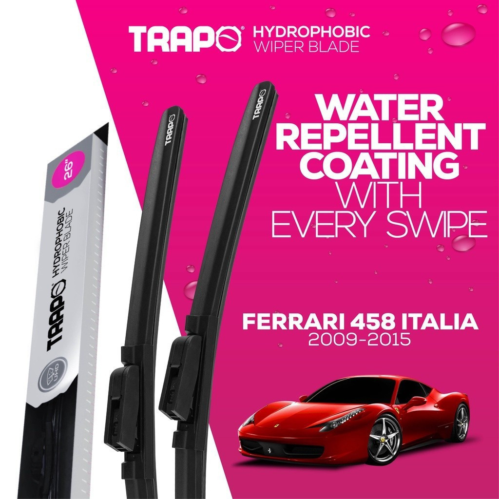 Trapo Hydrophobic Car Wiper Blade Ferrari 458 Italia 2009-2015 (1 Set ...