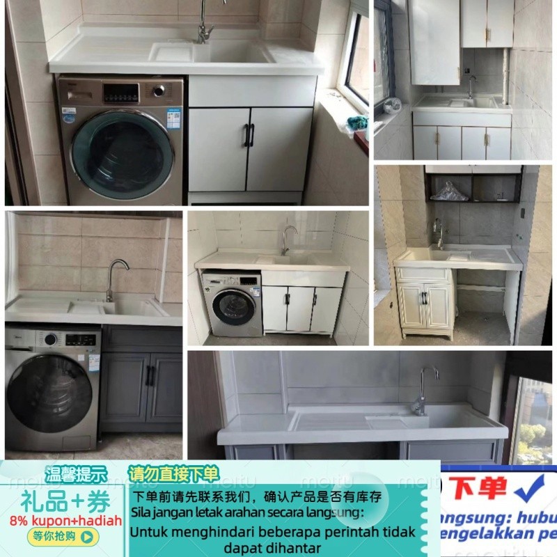 Get 7% coupon+gift】alcony Laundry Table with Washboard Whole Washbin ...