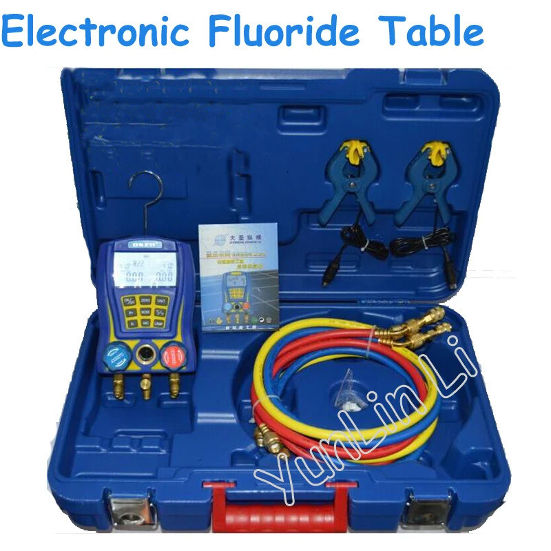 Electronic Fluoride Meter Digital Display Refrigeration Manifolds Gauge ...