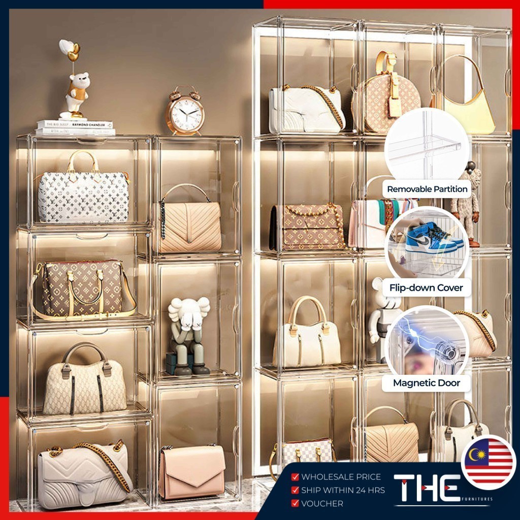 THE L27/36cm (1-3pcs/set) Acrylic Collection Display Box Handbag ...