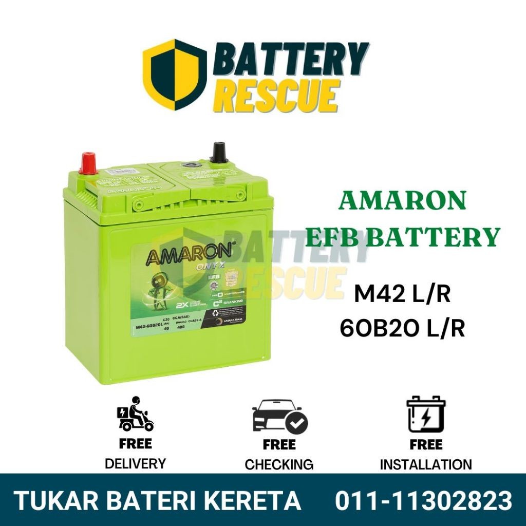 [Installation Available] M42 | M42L | M42R | AMARON EFB Stop Start Car Battery - Bezza Myvi Aruz ...